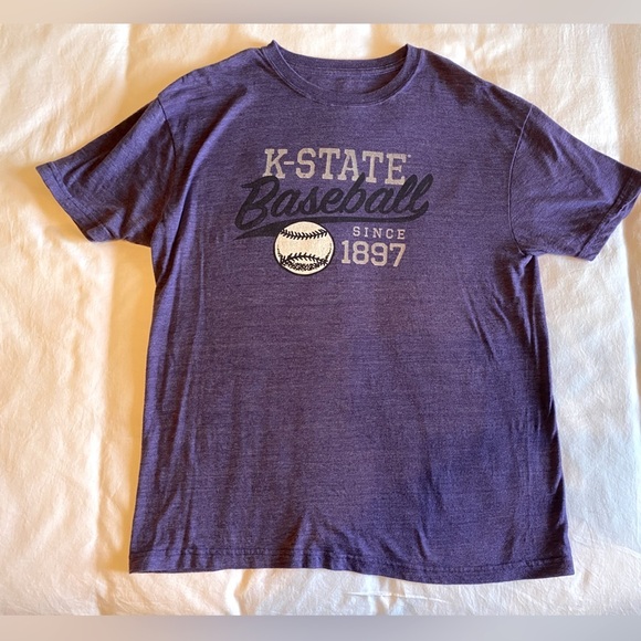 Shirts | Kstate Mens Tshirt Baseball Logo Size Large Purple | Poshmark
